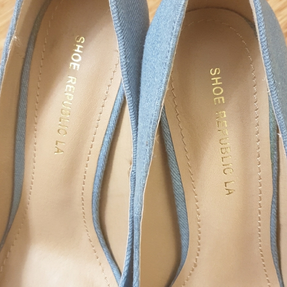 Shoe Republic LA | Shoes | Denim Pumps High Heels Shoes Republic La Sz ...